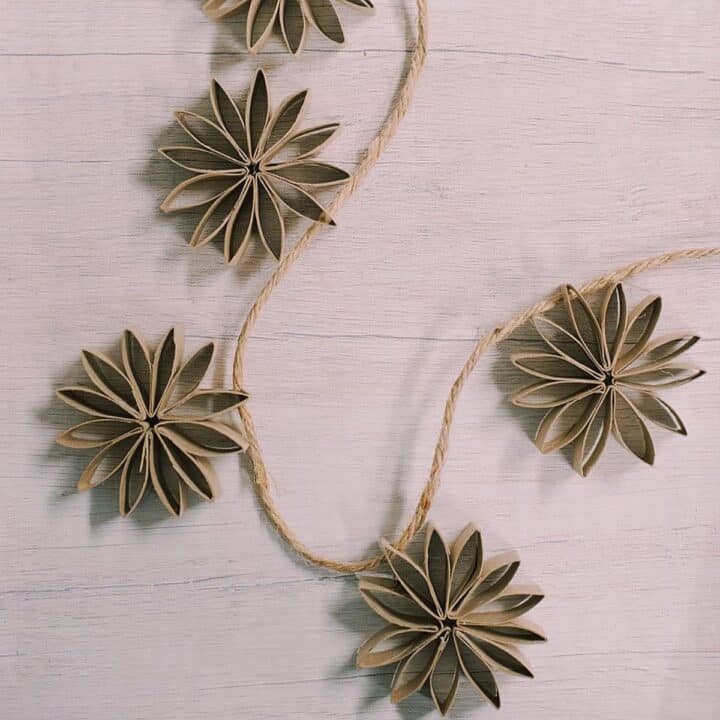 How to Make a Toilet Paper Tube Flower Garland - Laura Radniecki