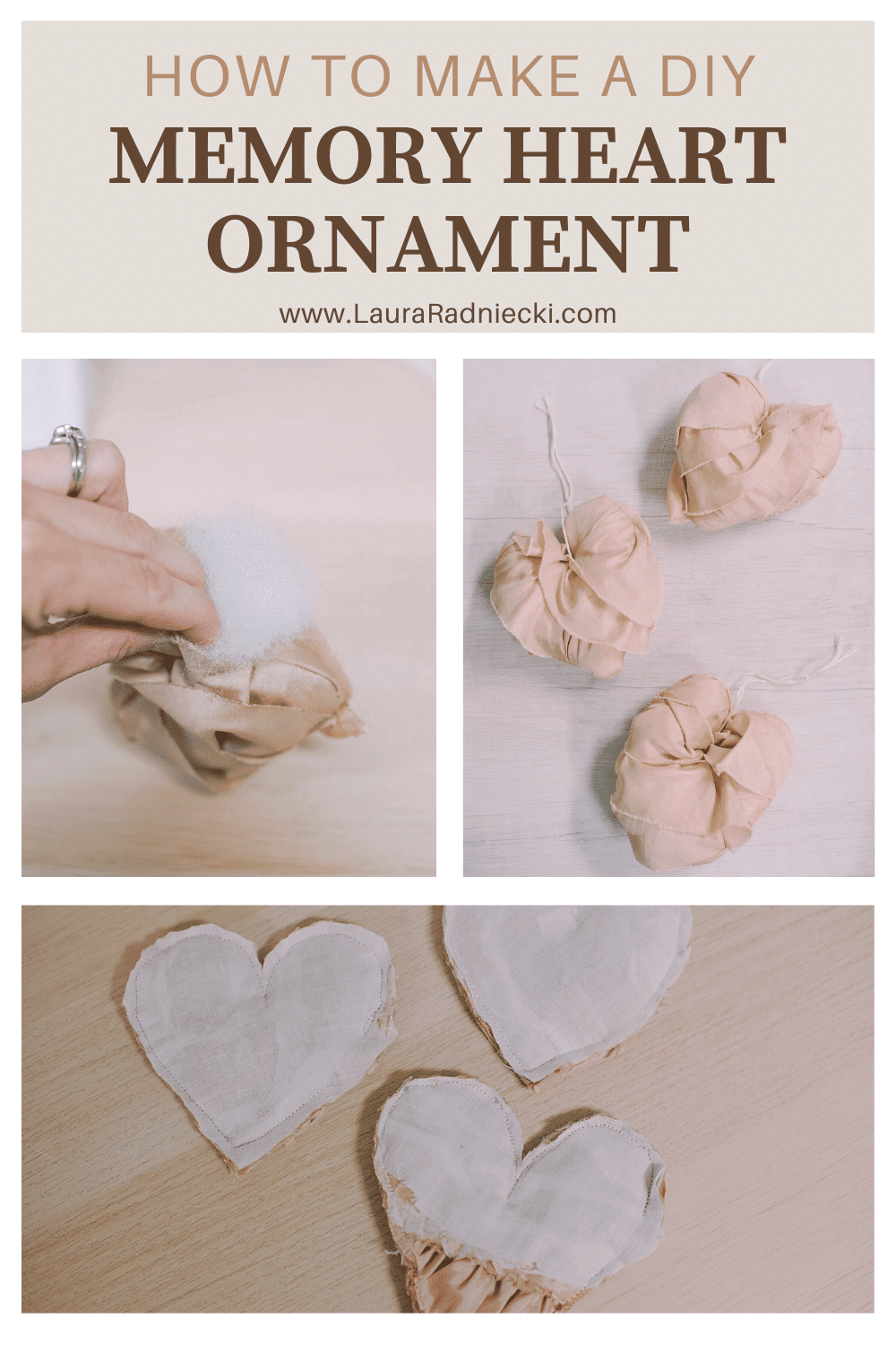 How to Make a Memory Heart Ornament - Laura Radniecki