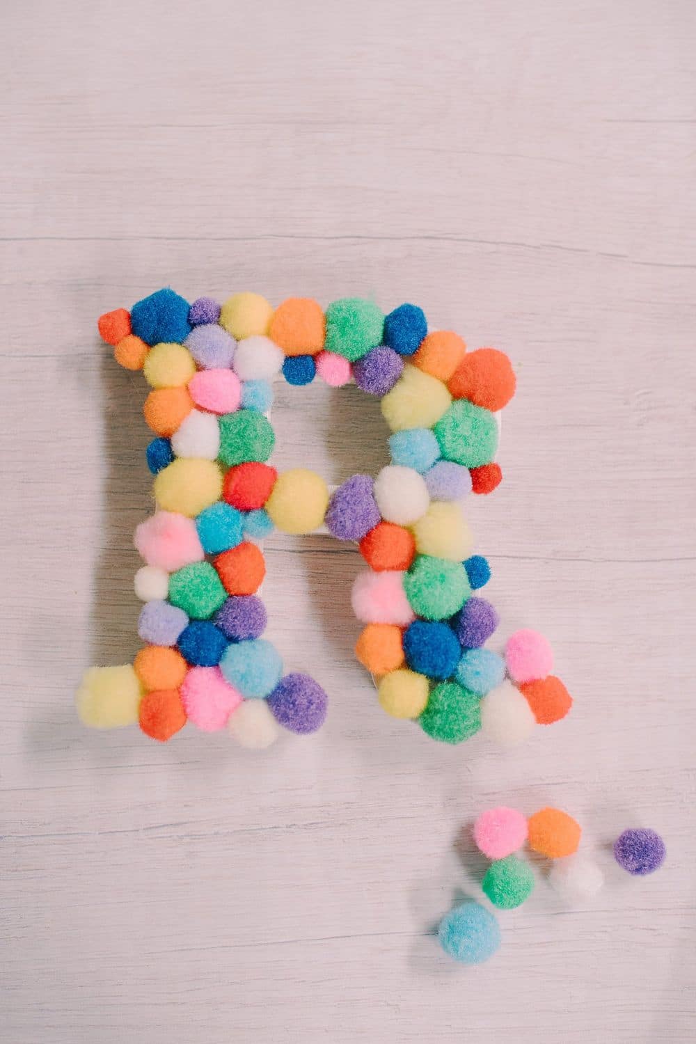 How to Make a Pom Pom Covered Letter R - Laura Radniecki